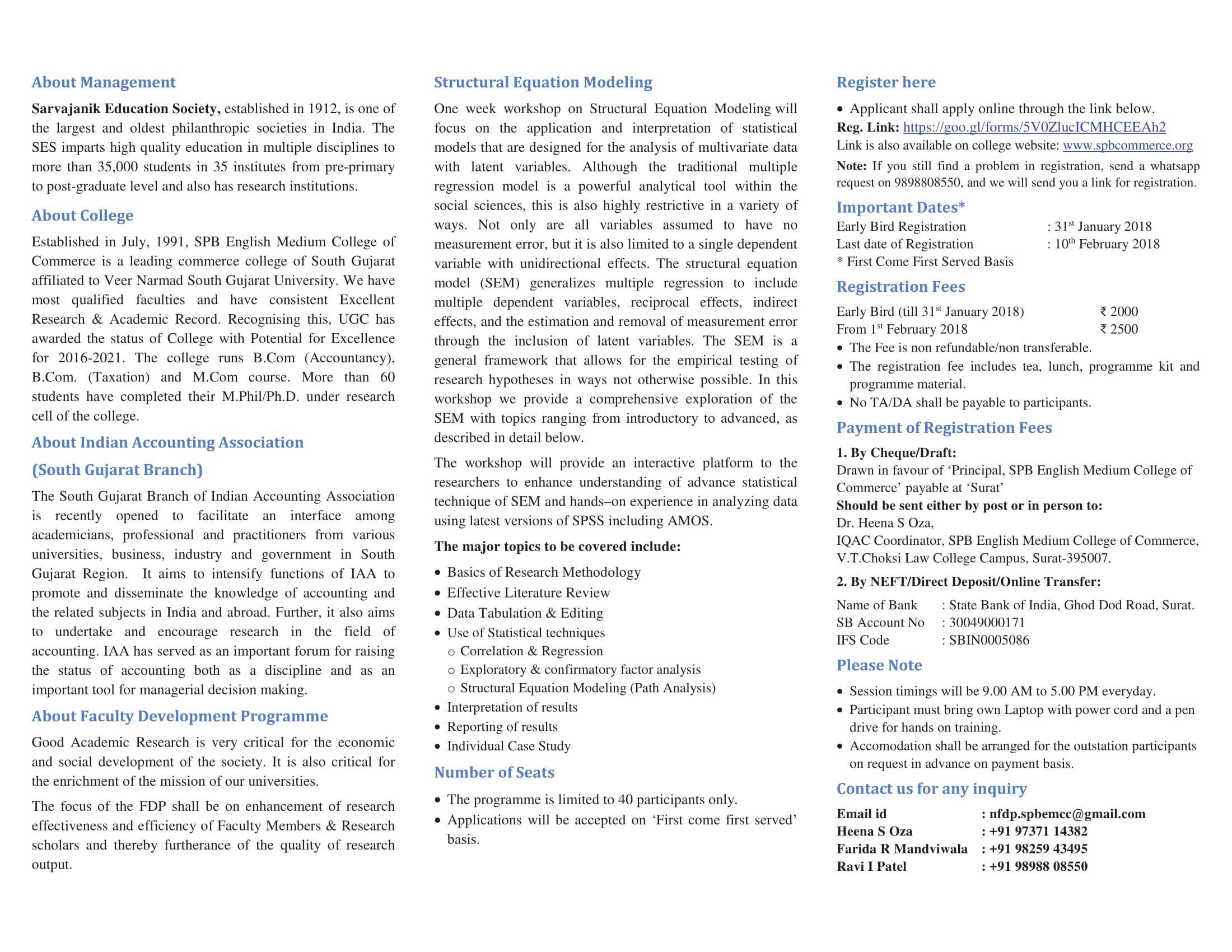 NFDP - SPB English Medium College of Commerce